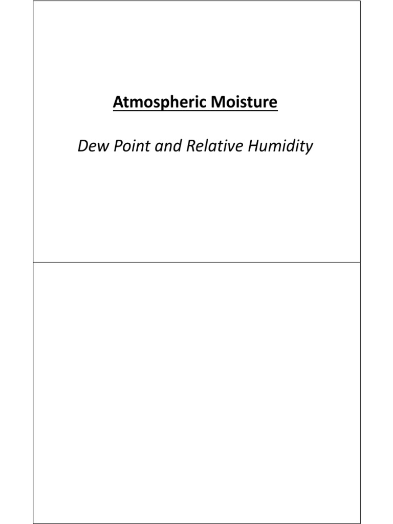 Atmospheric Moisture: Dew Point and Relative Humidity | Download Free ...