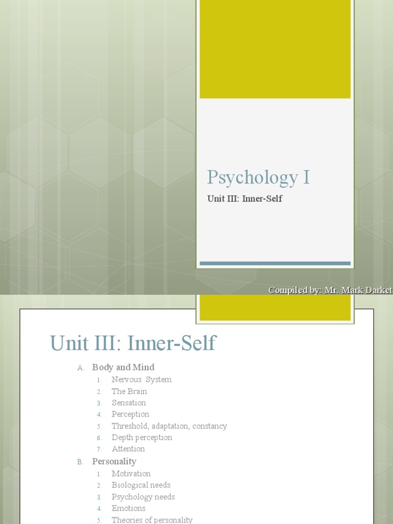Psychology I - Unit III | PDF | Neuron | Action (Philosophy)