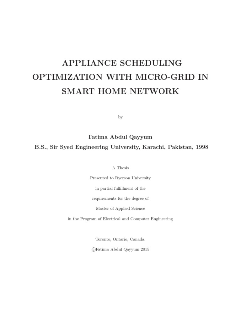 Appliance Scheduling Optimization With Micro-Grid in Smart Home Network ...
