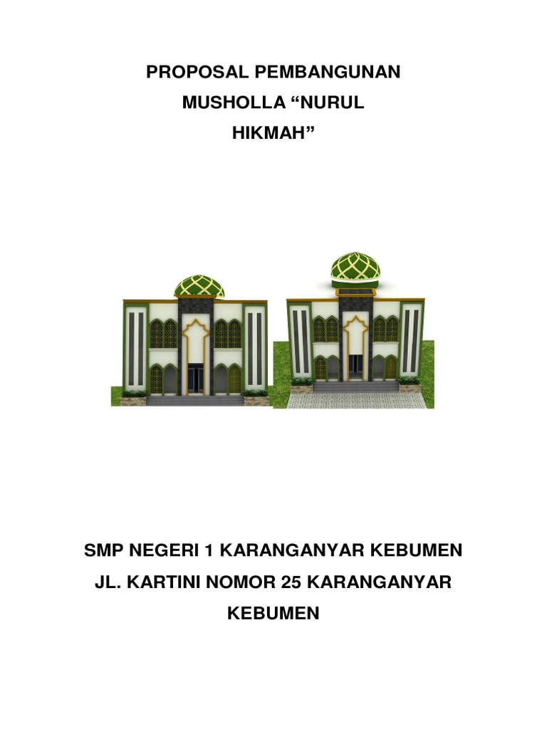 Proposal Mushola Nurul Hikmah (SDH TTD) PDF | PDF