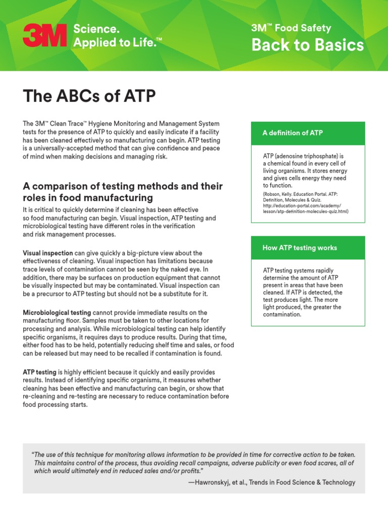 Back To Basics The ABCs of ATP | PDF | Foods | Adenosine Triphosphate