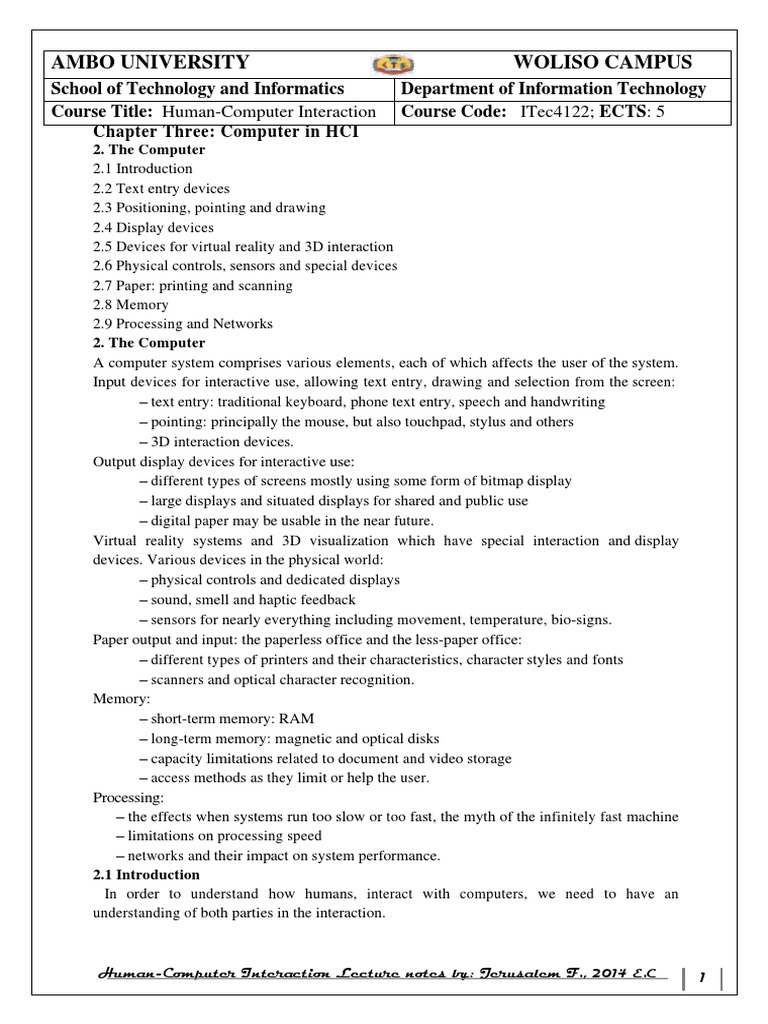 Ambo University Woliso Campus | PDF | Printer (Computing) | Computer ...