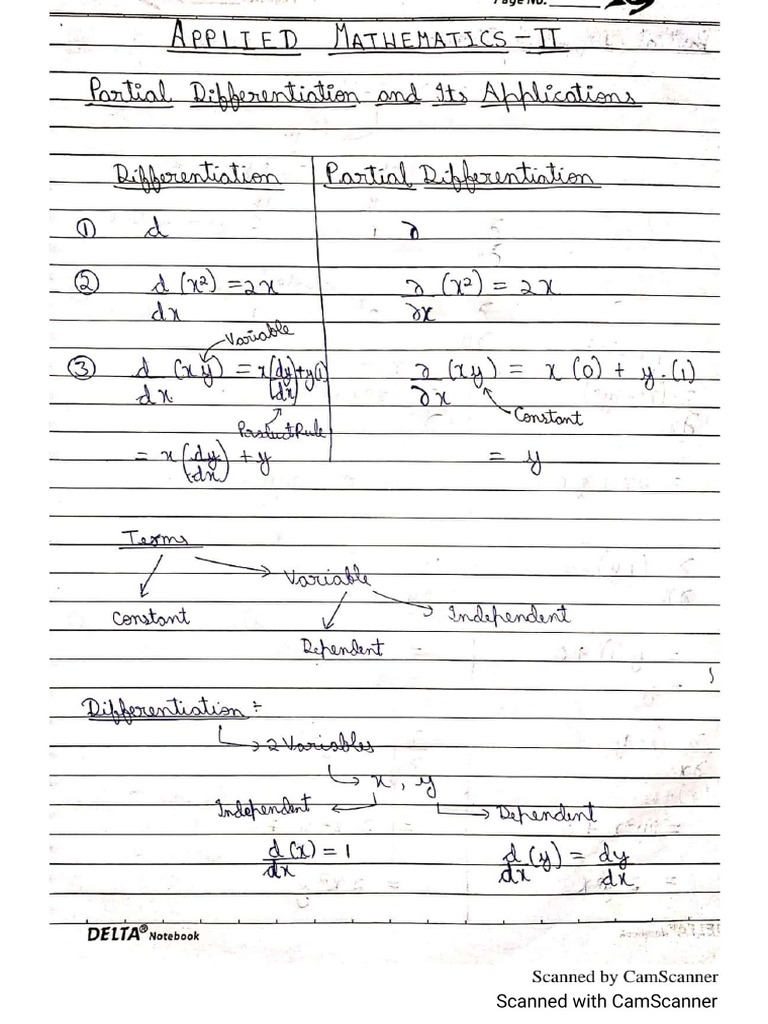 Partial Differentiation Mathcommentors Notes Pdf