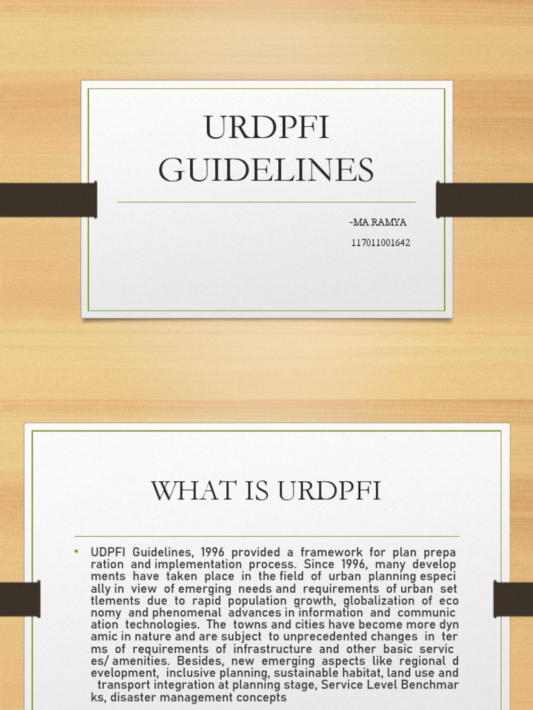 Ma - Ramya 117011001642 Urdpfi Guidelines Assignment | PDF | Urban ...