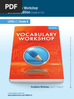 Vocabulary Workshop - Level C - Unit 4 Key | PDF