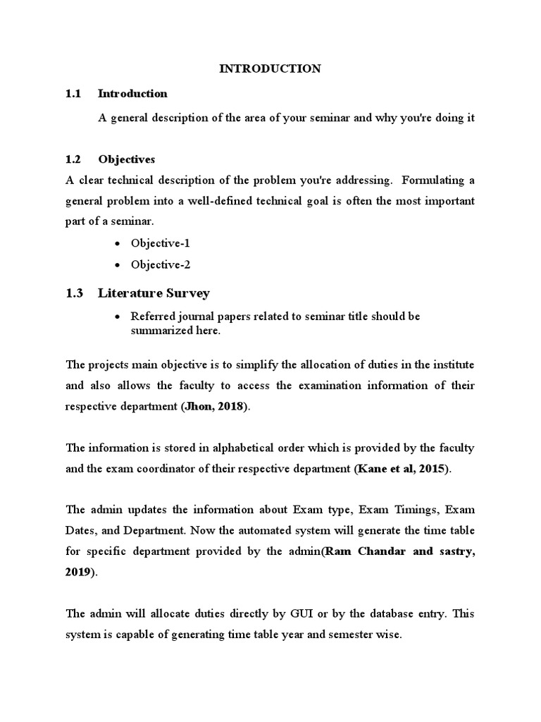 4-Seminar Report-Format | PDF | Computers | Technology & Engineering