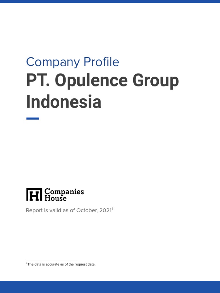 Company Profile: PT. Opulence Group Indonesia | PDF | Economies