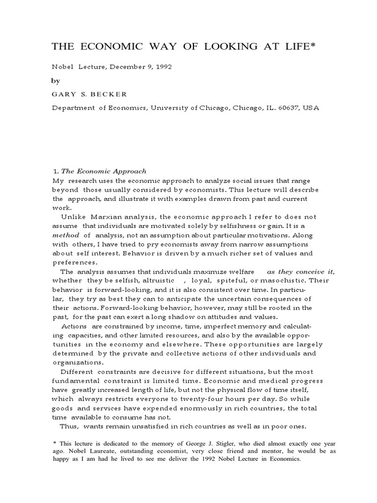 A Economia Do Crime - Gary Becker | PDF | Economics | Human Capital