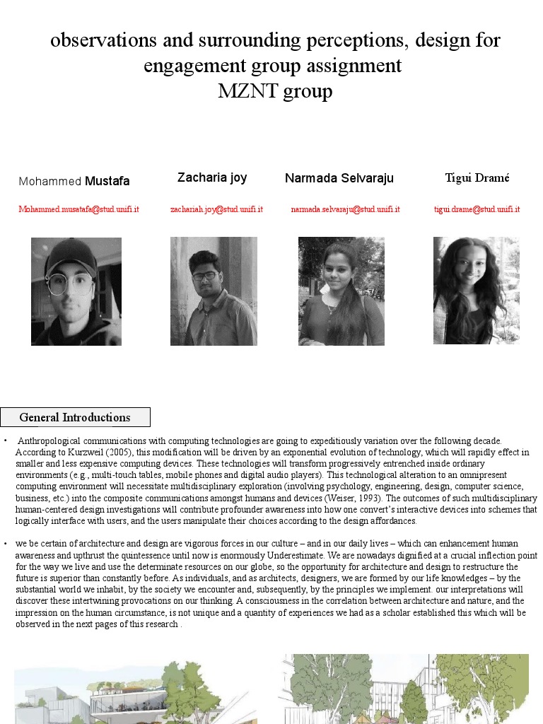 Observations and Surrounding Perceptions, Design For Engagement Group ...