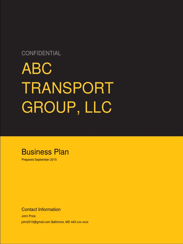Transportation Business Plan Overview | PDF | Cargo | Truck Driver