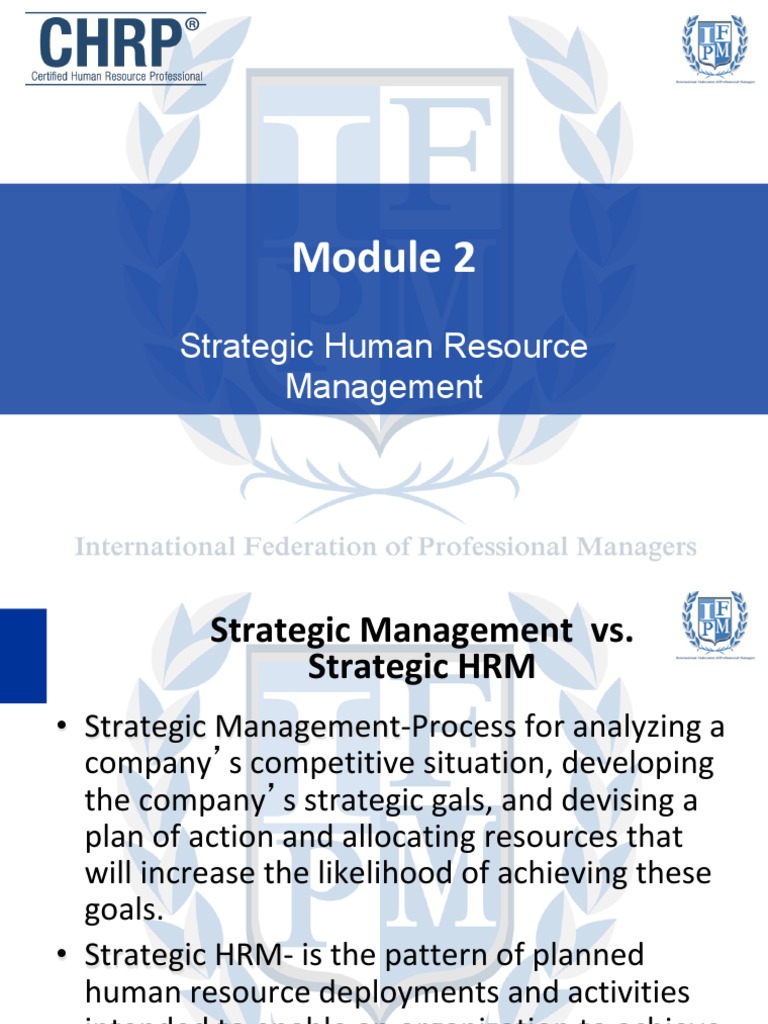 CHRP Module 2 | PDF | Strategic Management | Human Resource Management