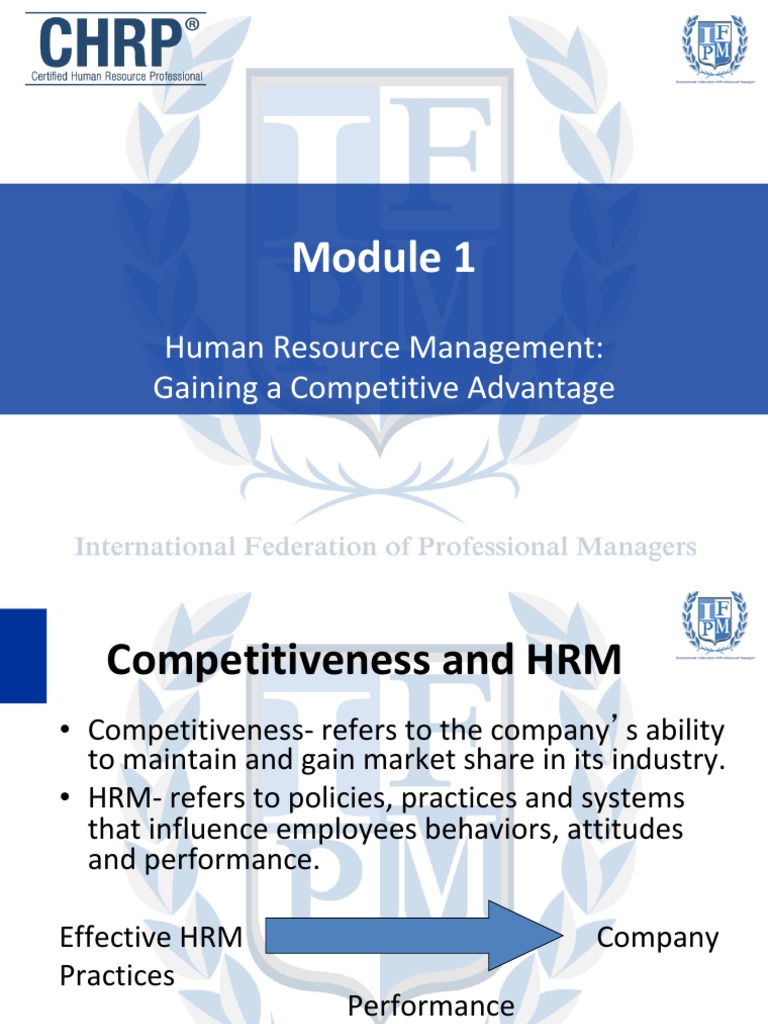 CHRP Module 1 | PDF | Human Resource Management | Employment