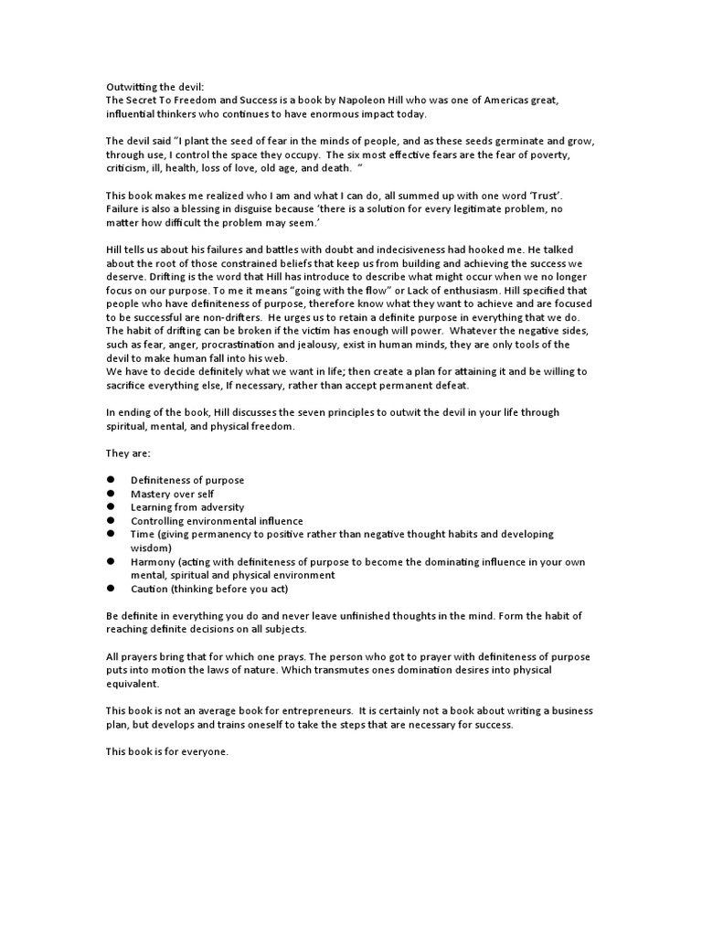 Outwitting The Devil | PDF | Thought | Prayer