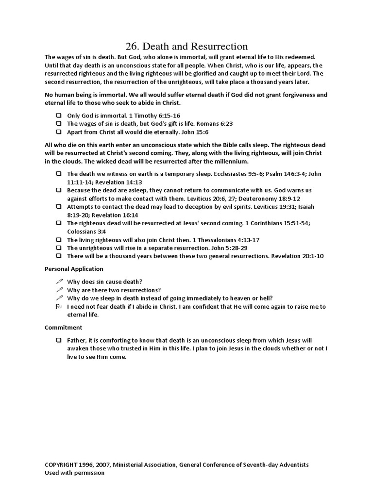 Death And Resurrection Pdf Eternal Life Christianity Jesus