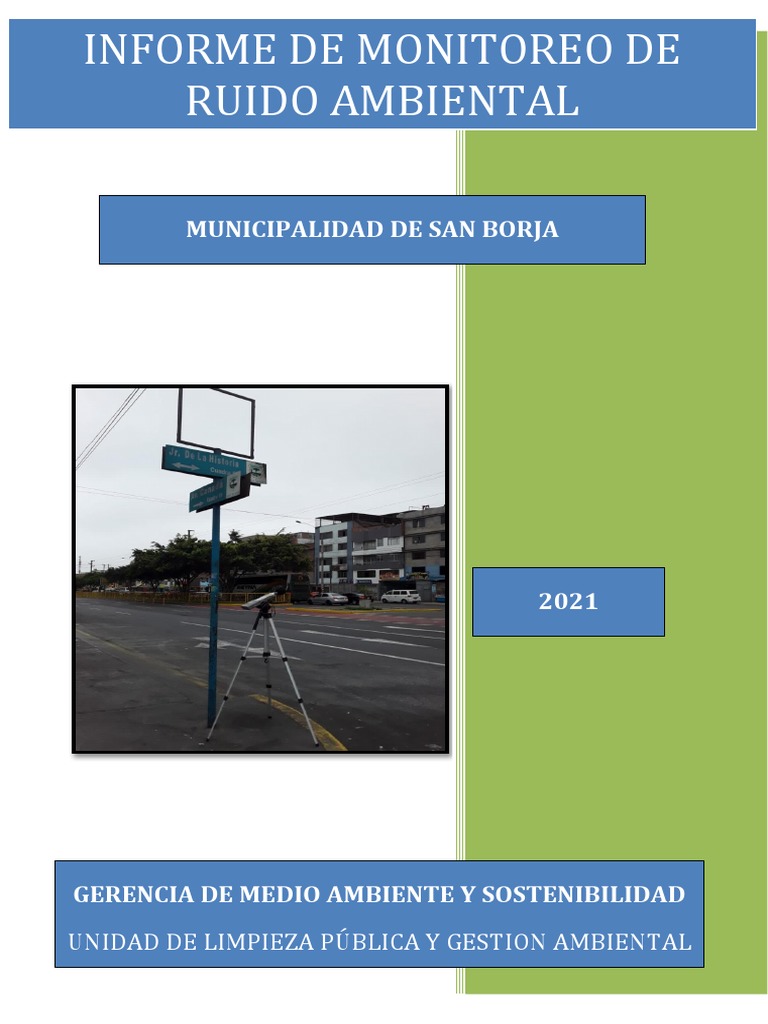 Informe #134 - Monitoreo de Ruido 2021 | PDF | Sonido | Micrófono