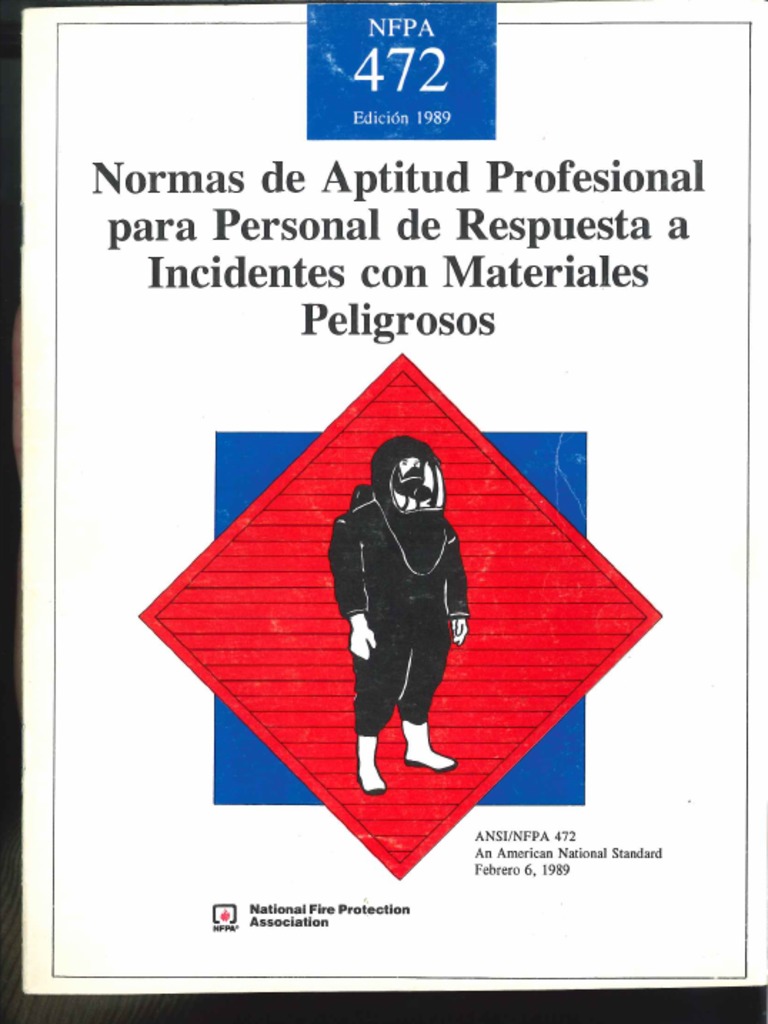 NFPA 472 Materiales Peligrosos | PDF
