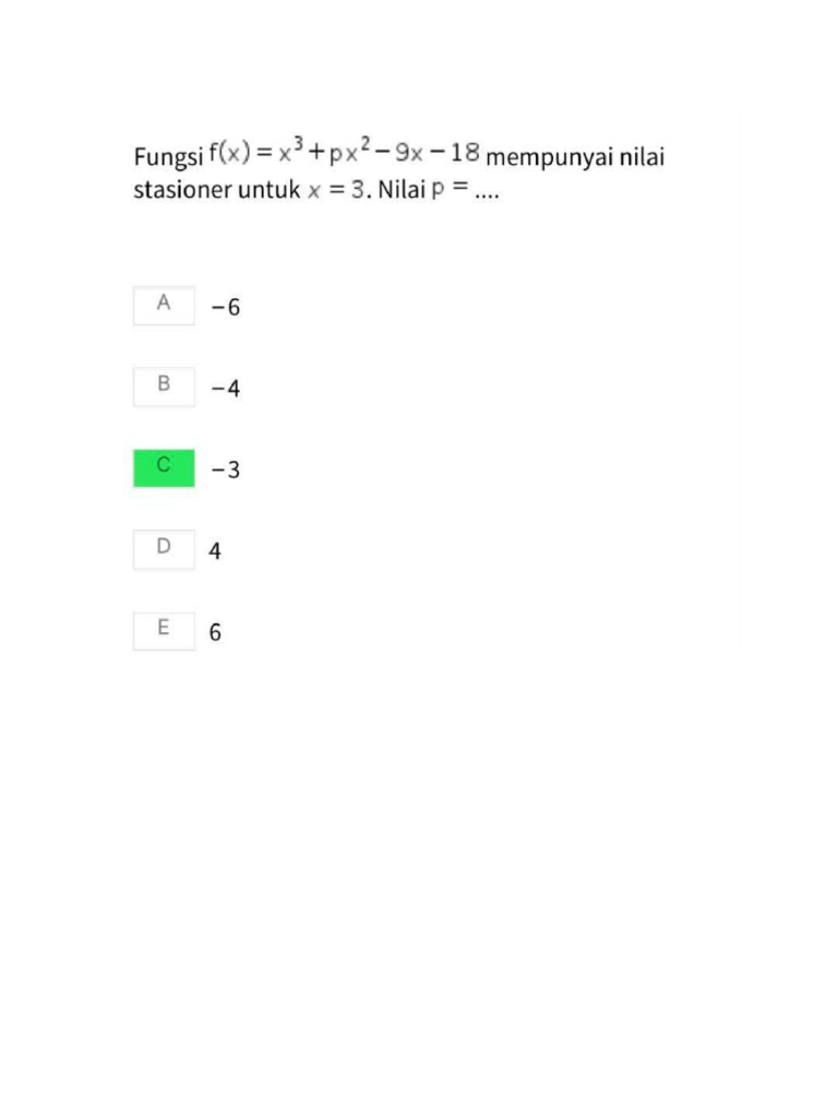 Contoh Soal Fungsi Turunan | PDF