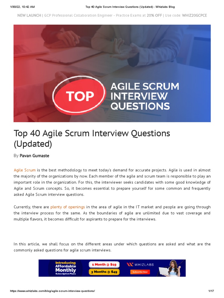 Top 40 Agile Scrum Interview Questions Pdf Scrum Software Development Agile Software