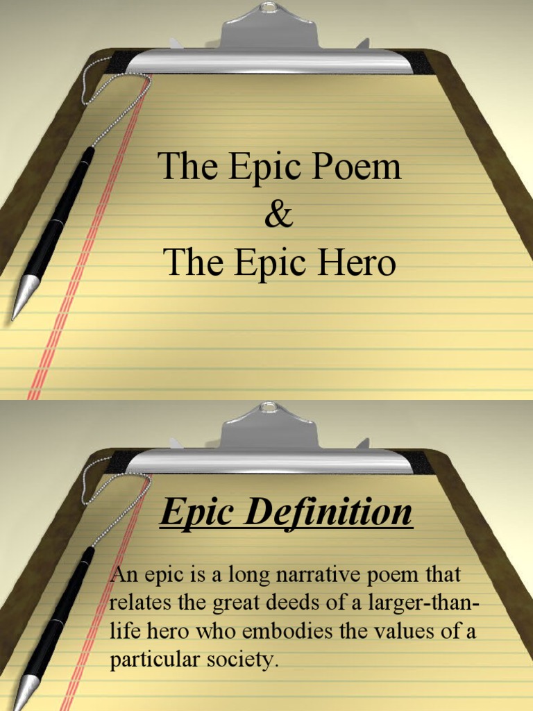 The Epic Poem & The Epic Hero | PDF | Epic Poetry | Hero