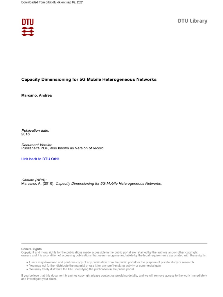 Capacity Dimensioning For 5g Mobile Heterogeneous Networks Pdf 4 G Lte Telecommunication