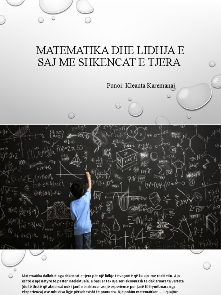Matematika Dhe Lidhja e Saj Me Shkencat | PDF