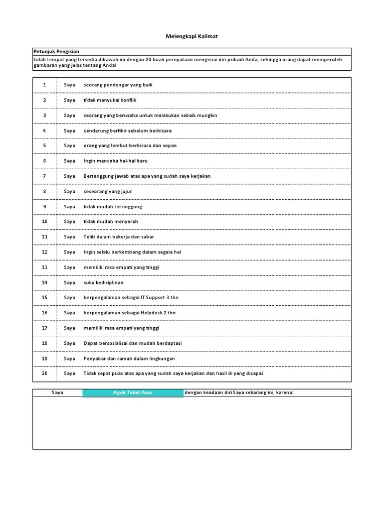 Profiling Form Candidate | PDF