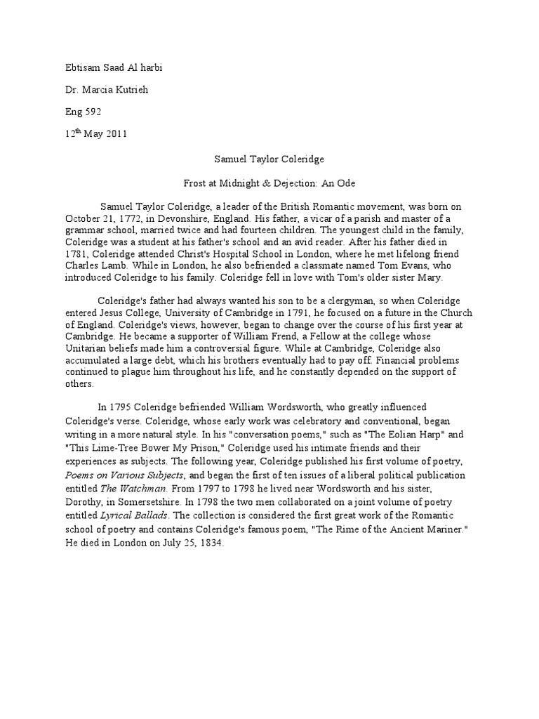 Samuel Taylor Coleridge | PDF | Poems | Samuel Taylor Coleridge