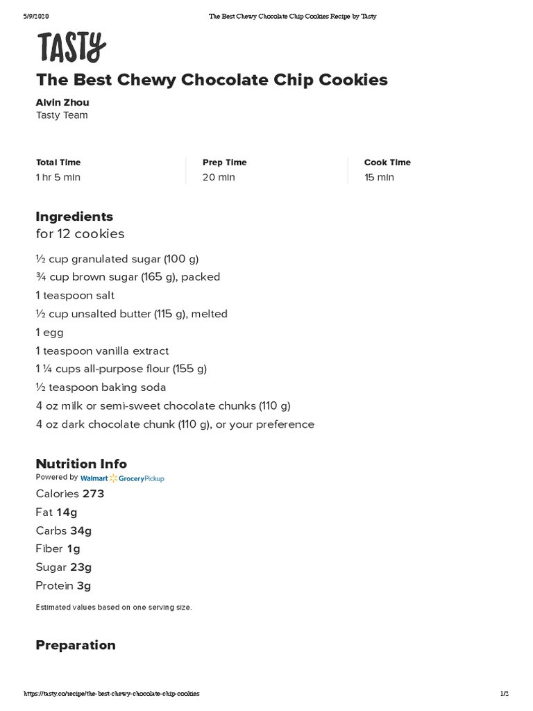 Best Chewy Chocolate Chip Cookies | PDF | Flour | Chocolate