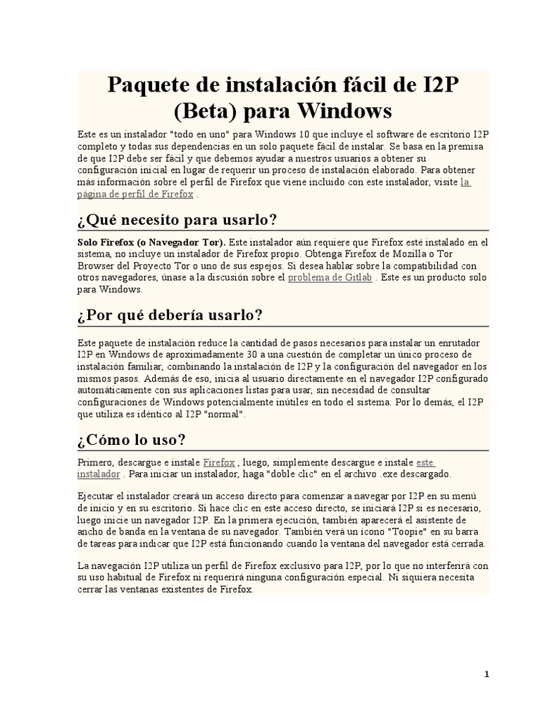 Paquete de Instalación Fácil de I2P (Beta) para Windows | Descargar ... Paquete de Instalación Fácil de I2P (Beta) para Windows | Descargar ...