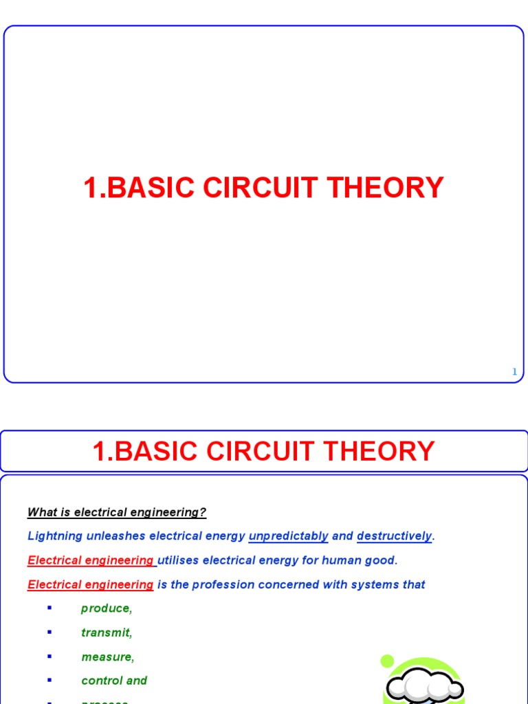 ECE 281 - 1 Basic Circuit Theory | PDF | Electric Charge | Voltage