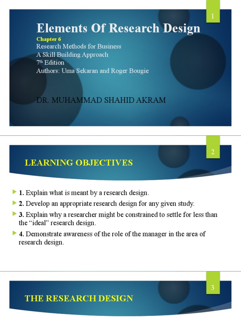 Key Elements of Research Design | PDF | Survey Methodology | Experiment
