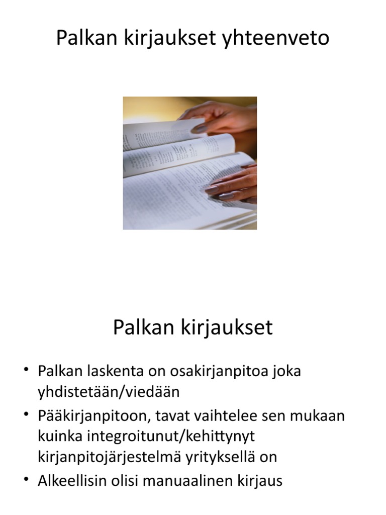 Palkan Kirjaukset - 2 | PDF