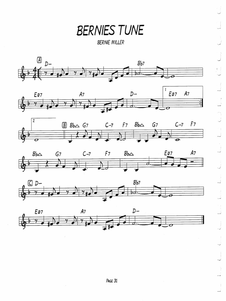 Bernie's Tune | PDF