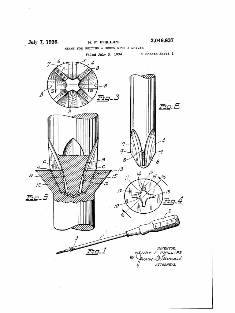 US2046837 | PDF | Screw | Invention