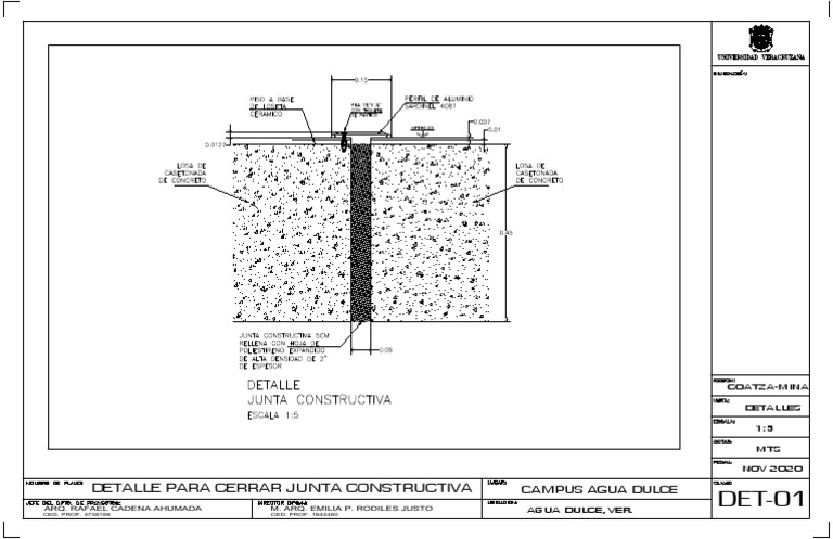 Det - 01 Detalle Junta Constructiva | PDF