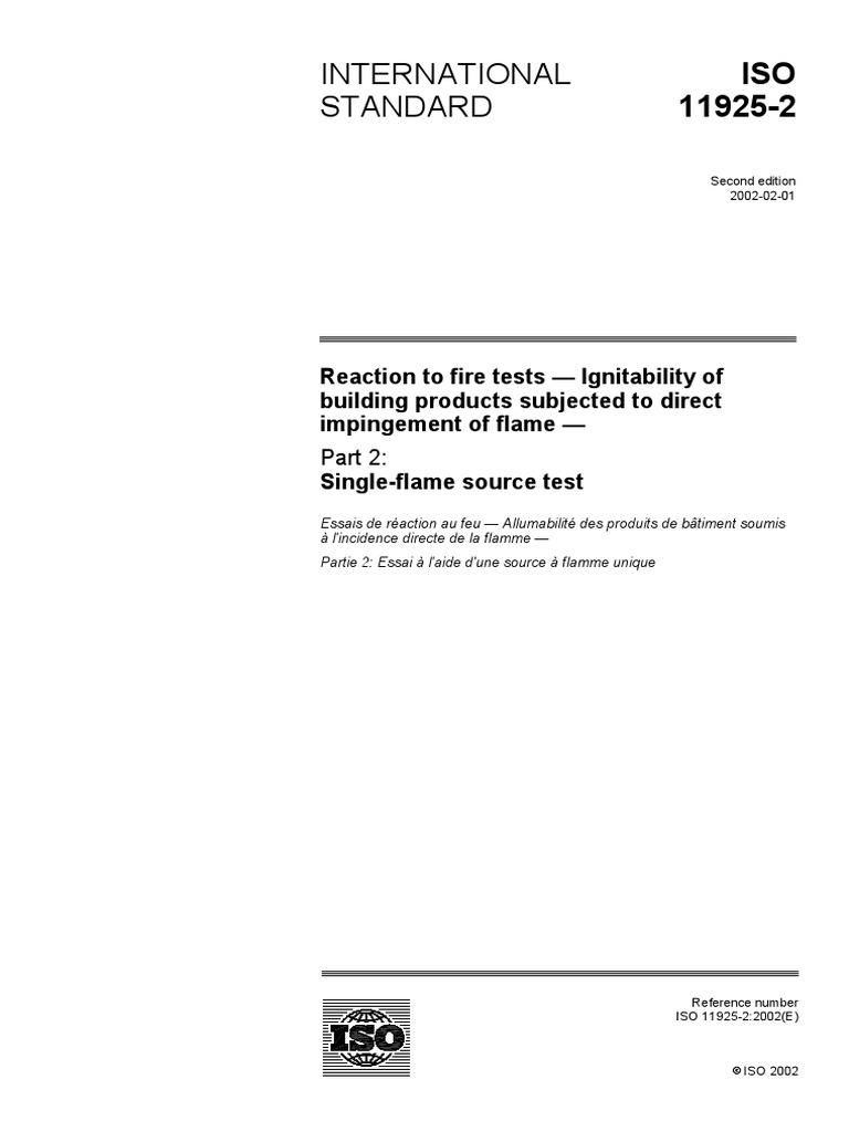 Iso 11925-2 | PDF | International Organization For Standardization