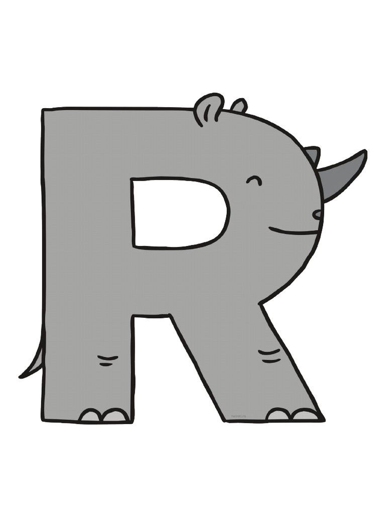 Literele Alfabetului Deghizate in Animale Si Monstruleti - Litera R | PDF