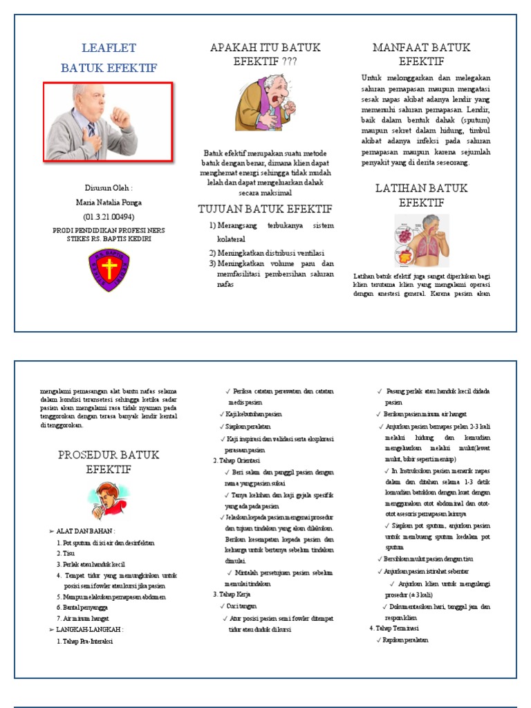 Leaflet Batuk Efektif | PDF