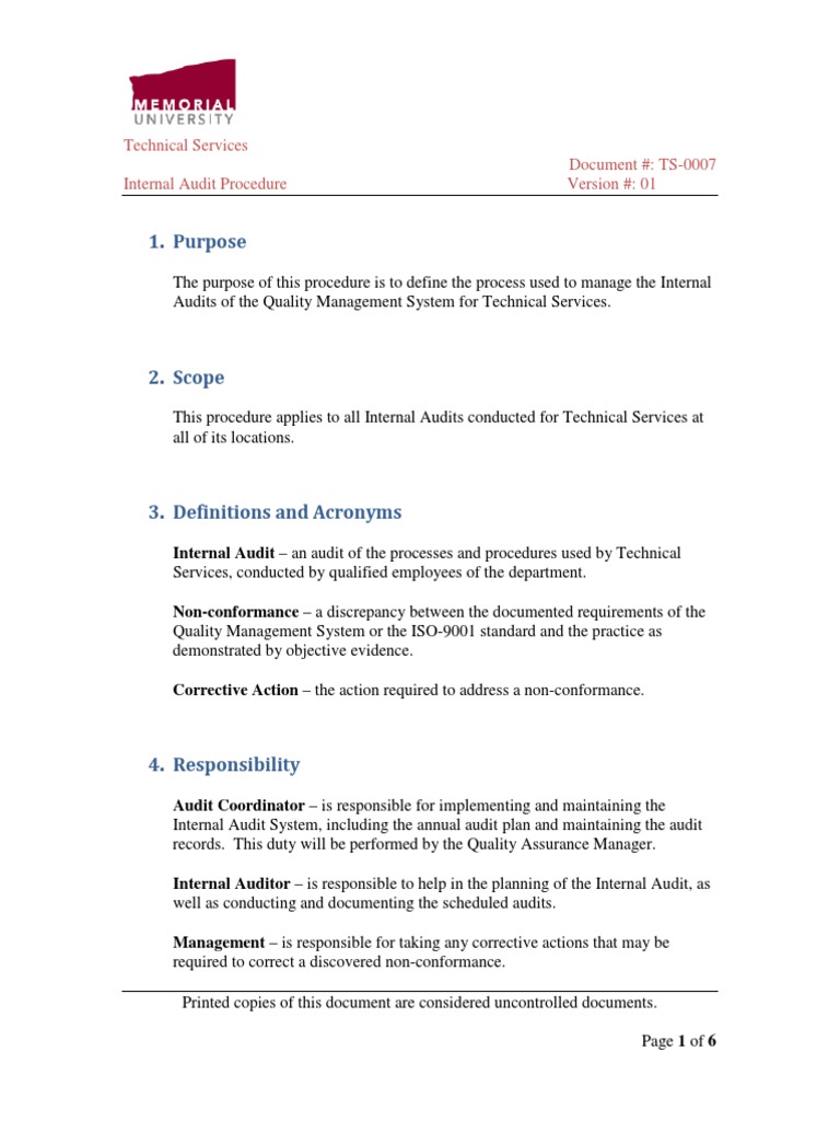 Internal Audit Procedure | PDF | Internal Audit | Audit
