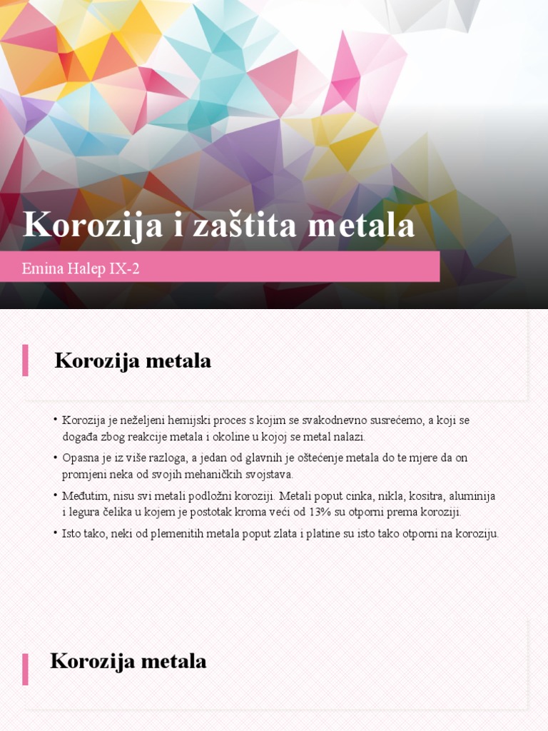Korozija I Zaštita Metala | PDF