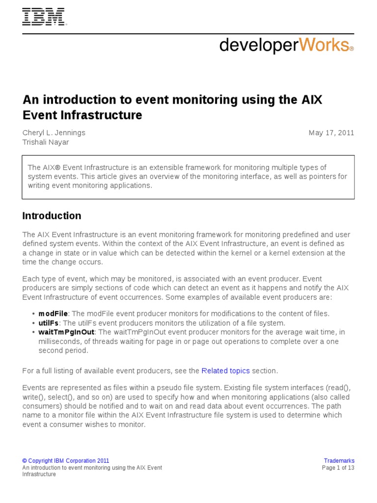 Au-Aix Event Infrastructure PDF | PDF | Computer File | File System