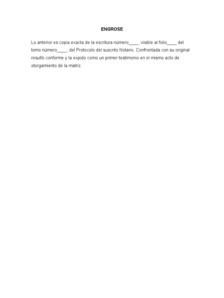 Testimonio Notarial de Escritura | PDF