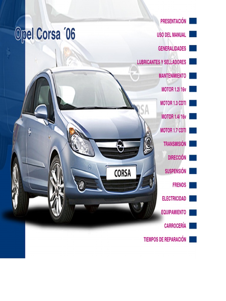 (OPEL) Manual de Taller Opel Corsa 2006 2014 | PDF