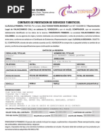 Contrato de Prestación de Servicios Turisticos | PDF | Agencia de viajes