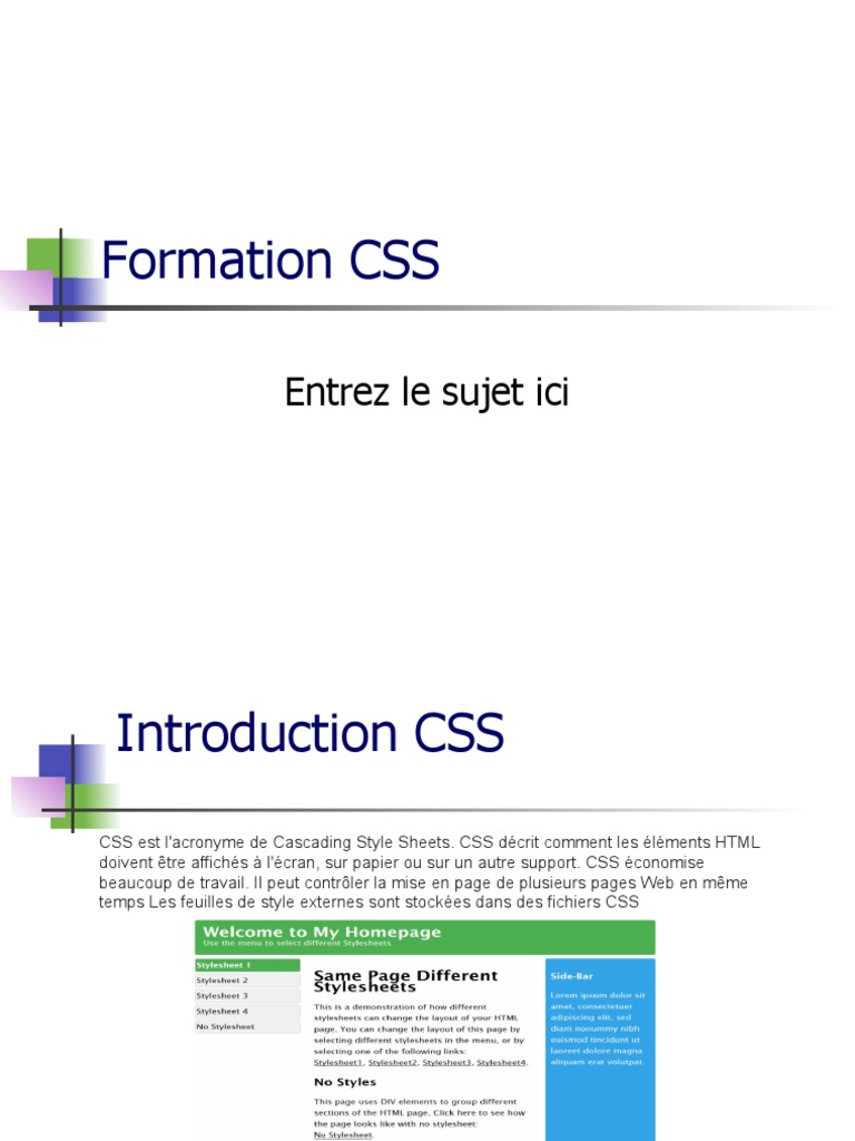 Formation Css Pdf Html Langage De Balisage