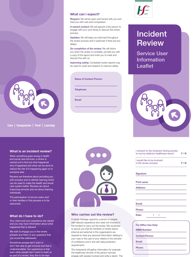 Incident Review: Service User Information Leaflet | PDF