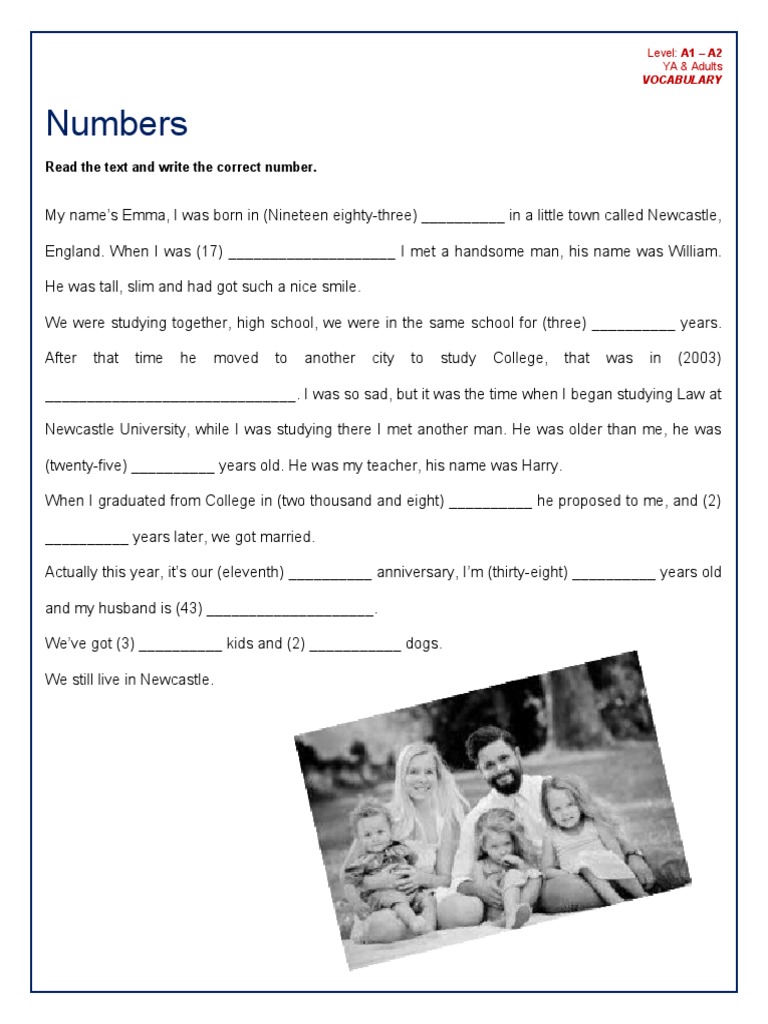 Numbers - Level A1-A2 - 2 (Story) | PDF