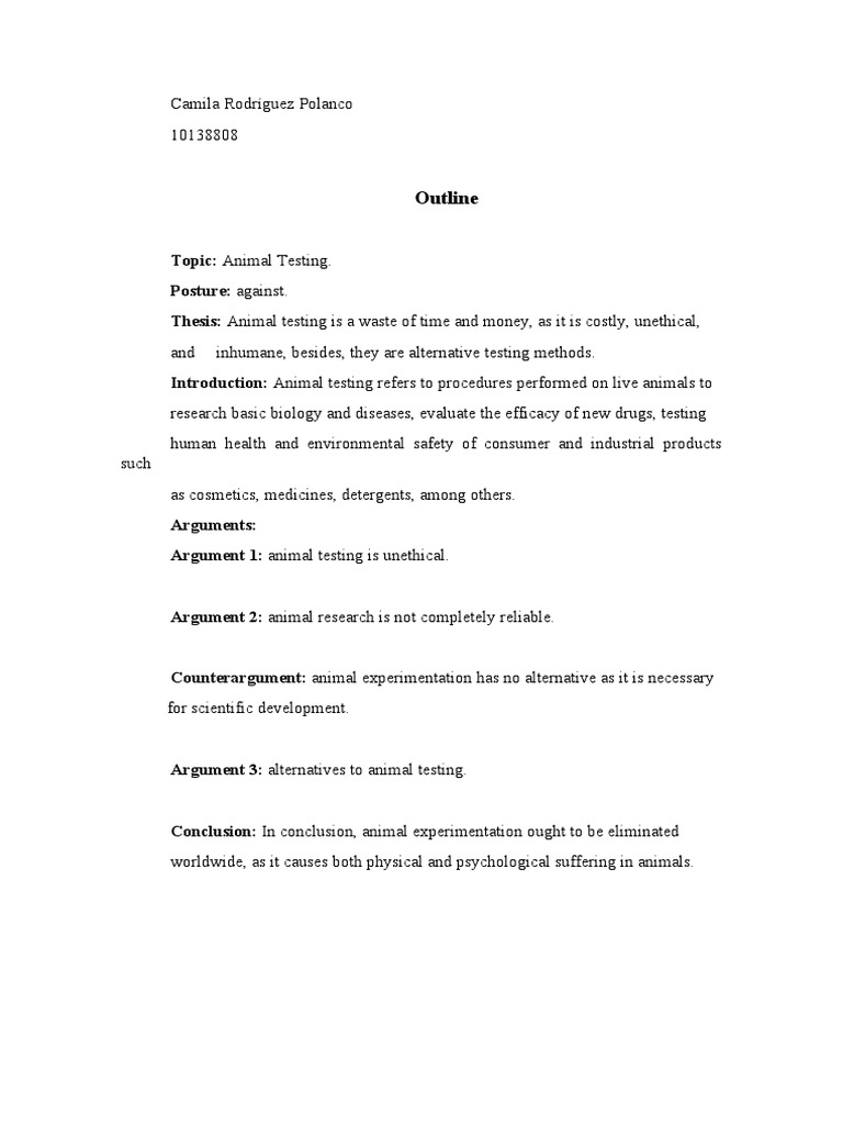 Animal Testing Essay | PDF | Animal Testing | Experiment