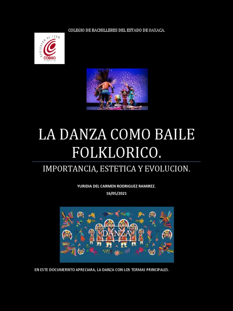 La Danza Como Baile Folklorica Descargar Gratis Pdf Bailes Folklore