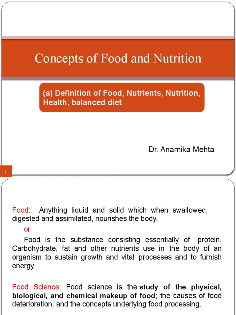 Understanding Food and Nutrition Concepts | PDF | Foods | Human Nutrition